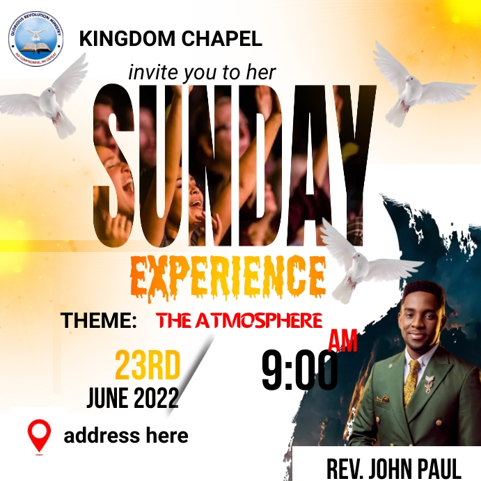 Copy of Sunday service | PosterMyWall