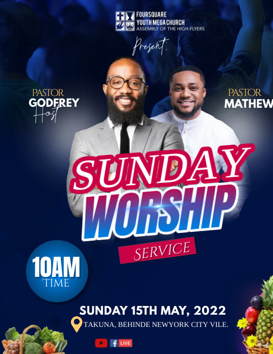 sunday service Template | PosterMyWall