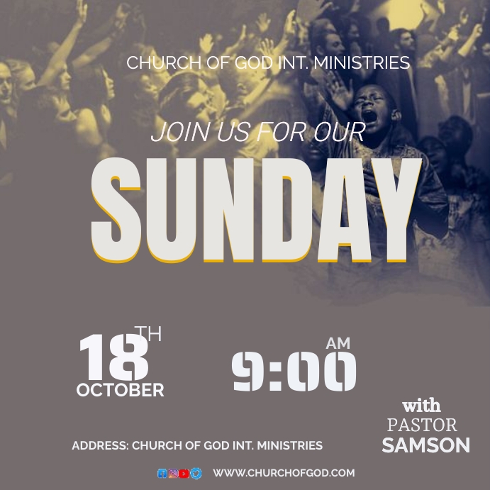 SUNDAY SERVICE Template | PosterMyWall