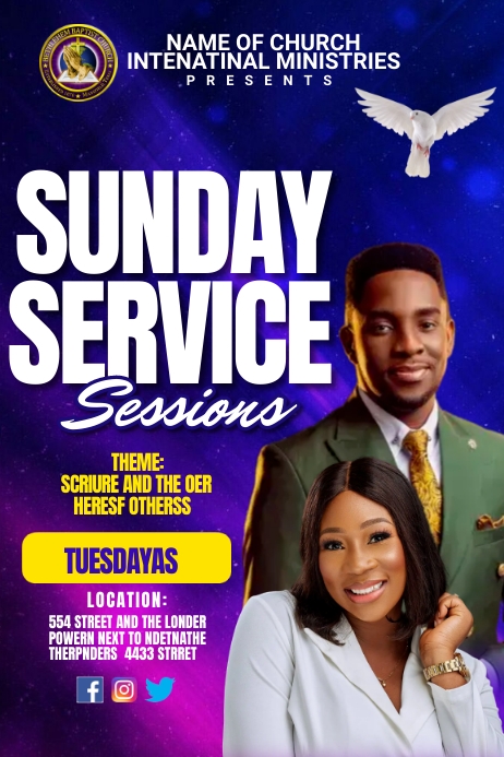 sunday service Template | PosterMyWall
