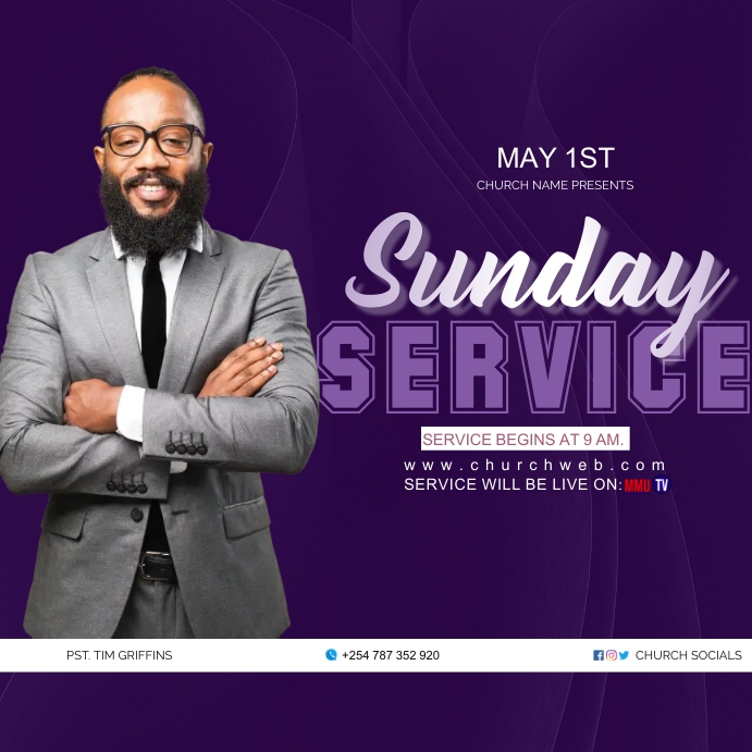 Sunday service Template | PosterMyWall