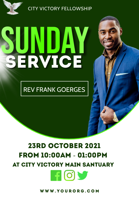 Sunday Service Template | PosterMyWall