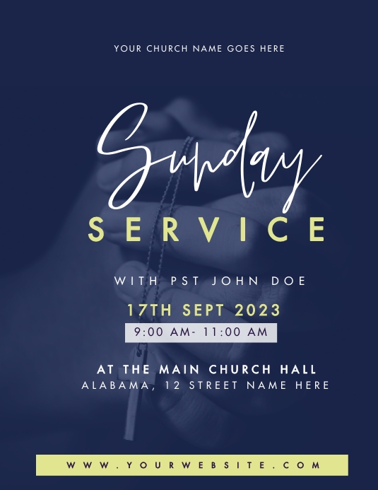 Sunday Service Template | PosterMyWall
