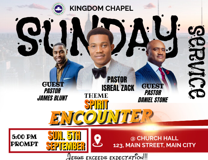 SUNDAY SERVICE Templat | PosterMyWall