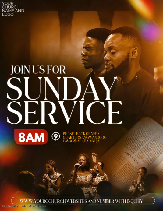 Copy of Sunday service | PosterMyWall