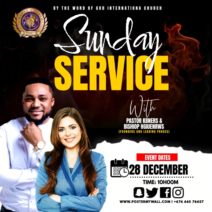 Plantilla de Sunday service | PosterMyWall