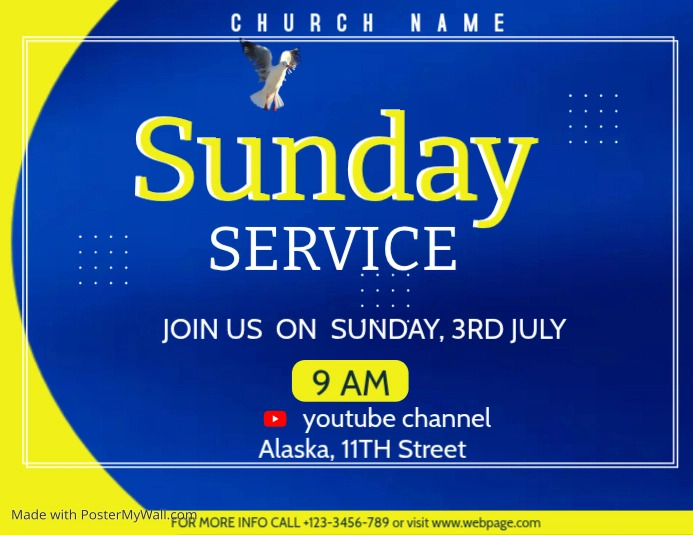 Copy of Sunday Service | PosterMyWall