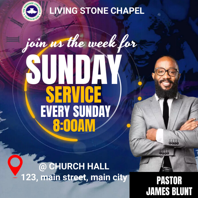 SUNDAY SERVICE Template | PosterMyWall