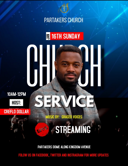 Sunday Service Template | PosterMyWall