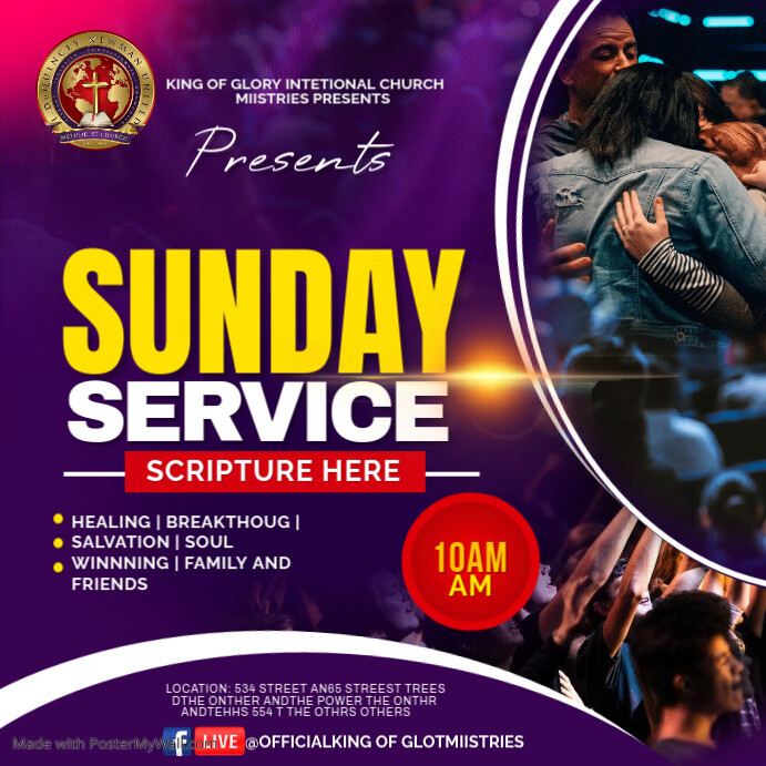 sunday service Template | PosterMyWall