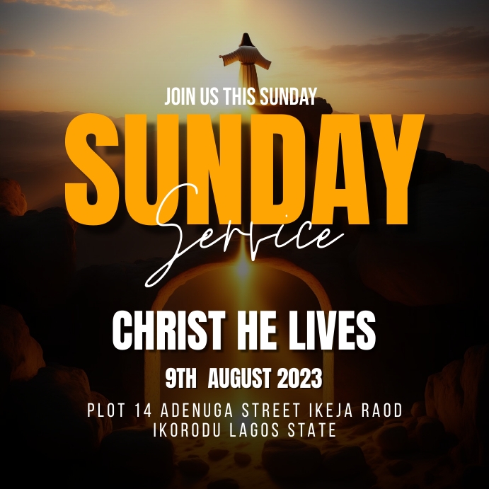 Sunday Service Templat | PosterMyWall