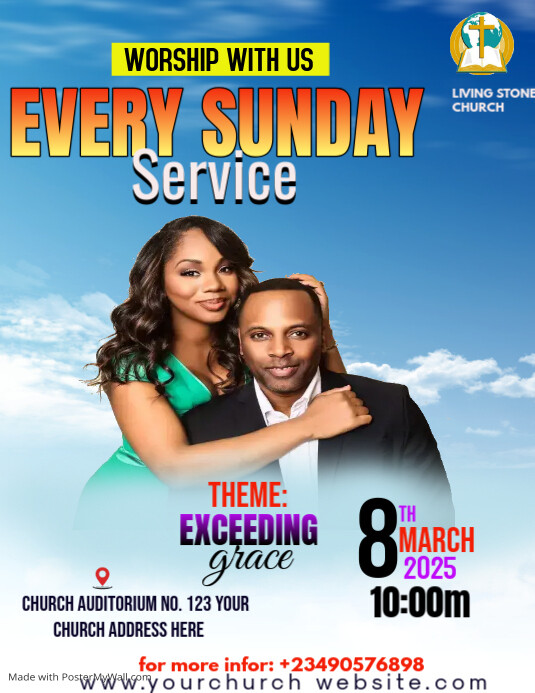Copy of SUNDAY SERVICE | PosterMyWall