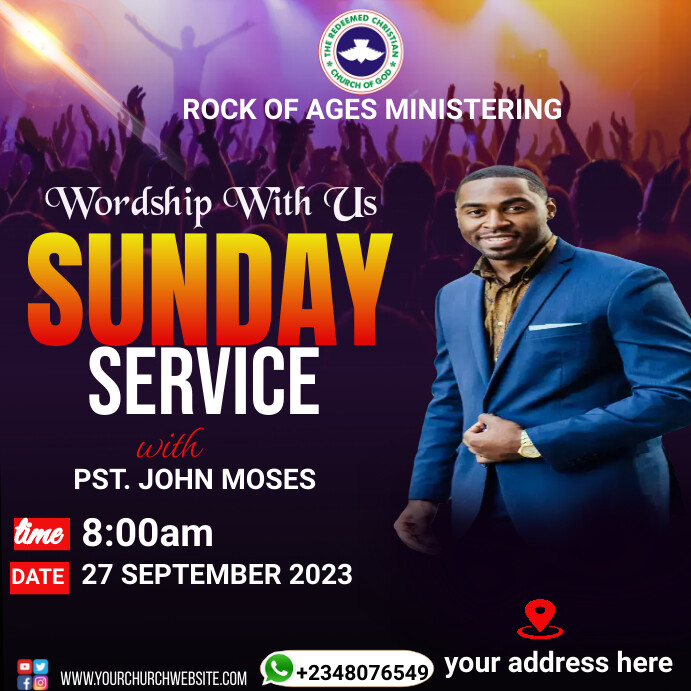 Modèle SUNDAY SERVICE | PosterMyWall