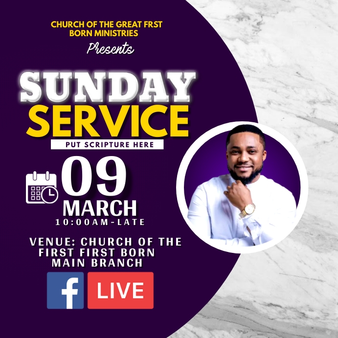 Sunday service Template | PosterMyWall