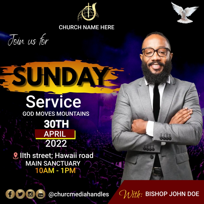 Copy of sunday service | PosterMyWall