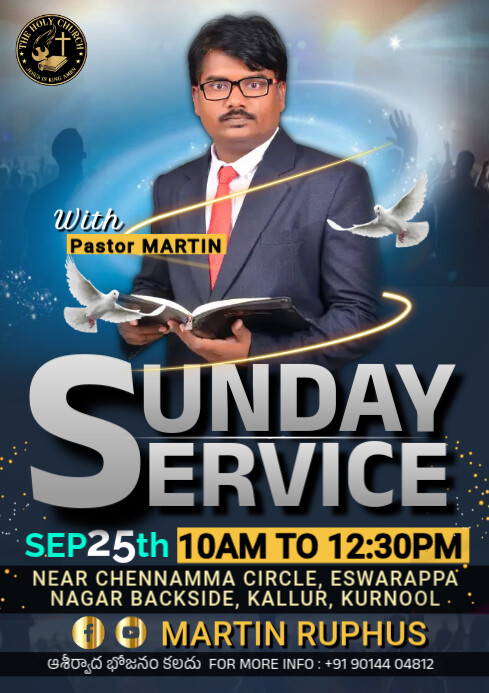 Sunday service Template | PosterMyWall