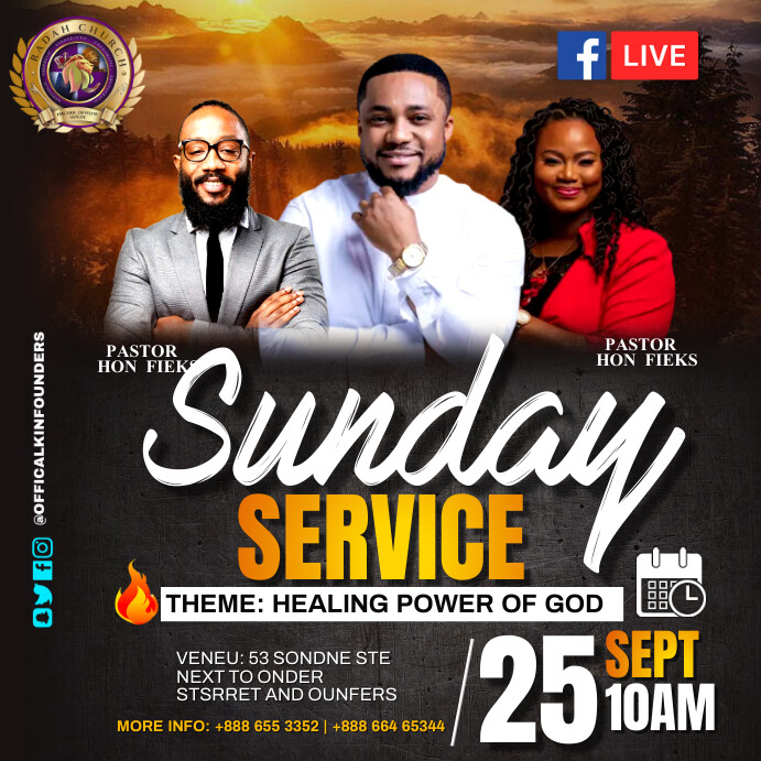 Sunday service Template | PosterMyWall