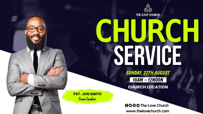 Sunday service Template | PosterMyWall