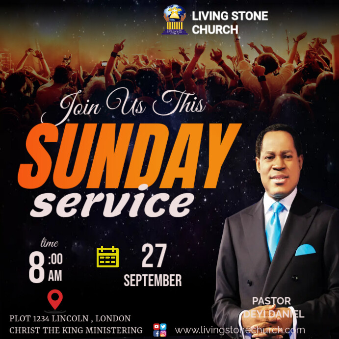 Modèle SUNDAY SERVICE | PosterMyWall