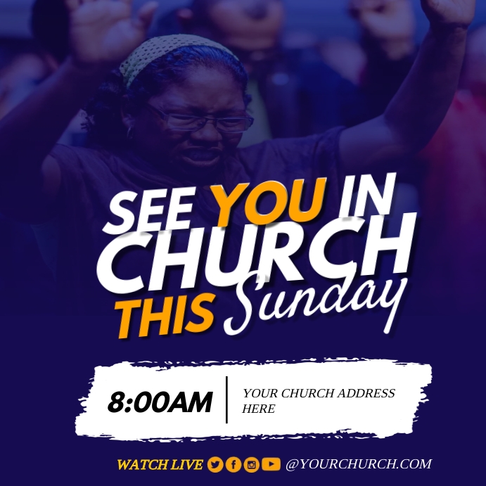 SUNDAY SERVICE Template | PosterMyWall