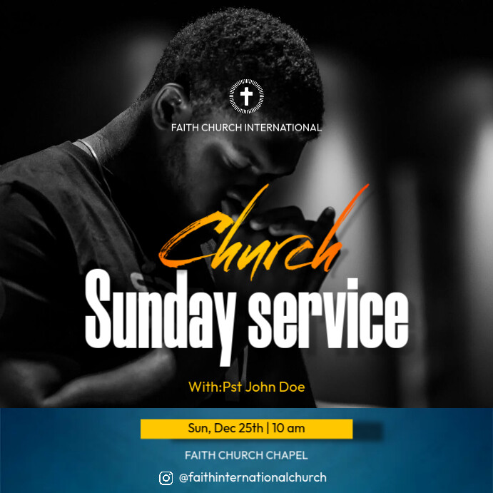 Modèle sunday service | PosterMyWall