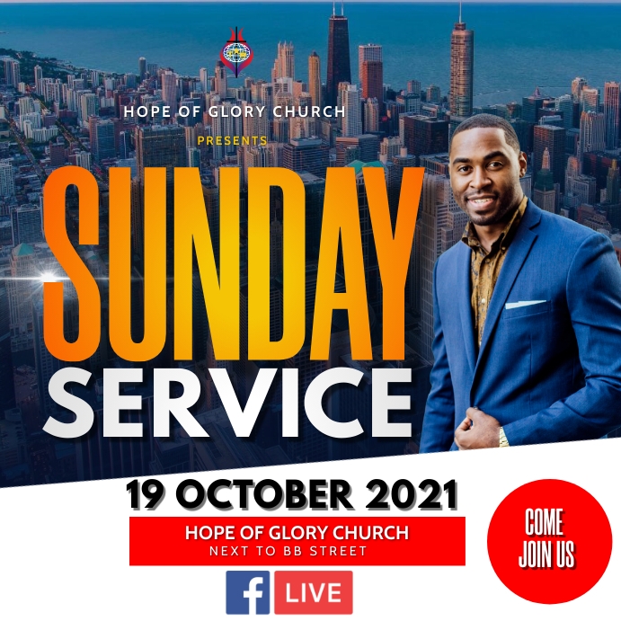 Sunday service Template | PosterMyWall