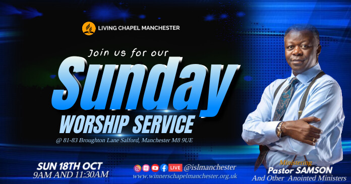 SUNDAY SERVICE Template | PosterMyWall