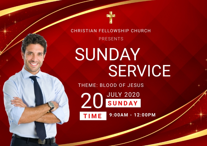 SUNDAY SERVICE Template | PosterMyWall