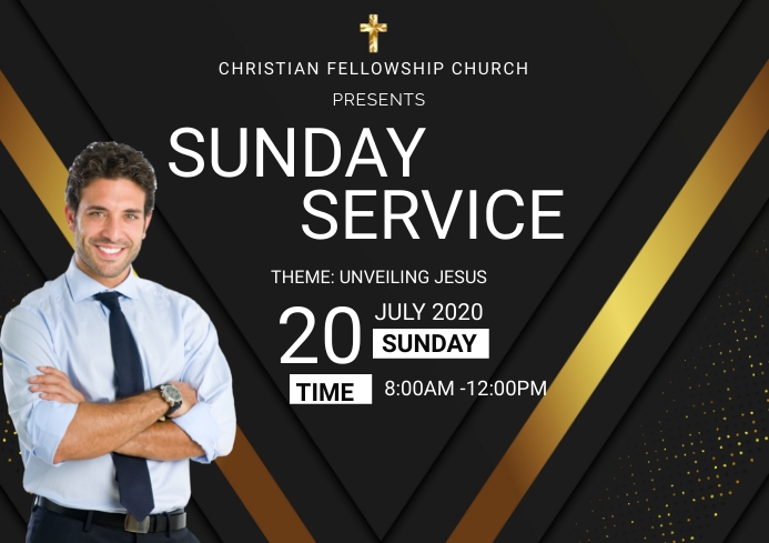 SUNDAY SERVICE Template | PosterMyWall