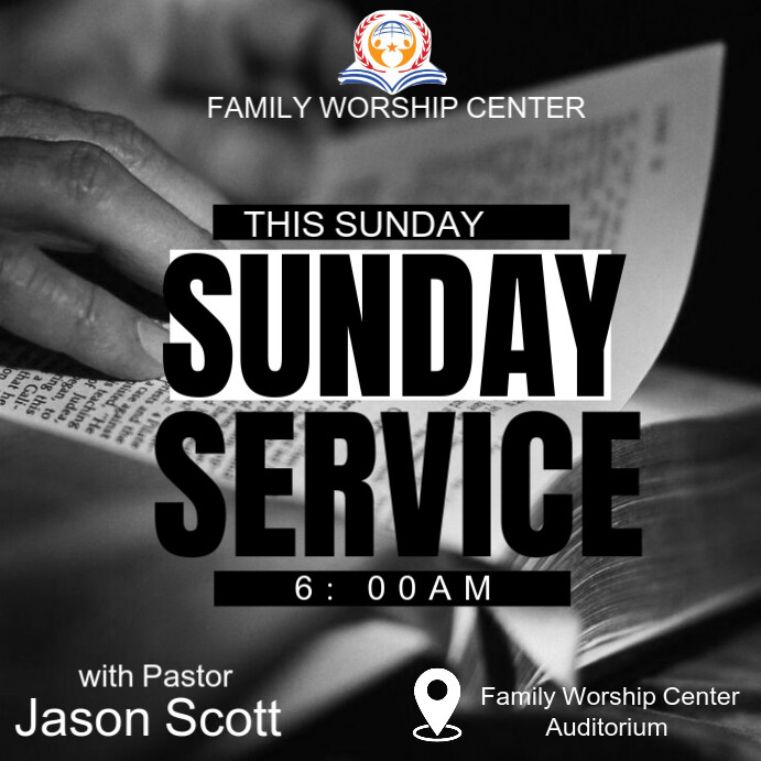 Copy of Sunday service | PosterMyWall