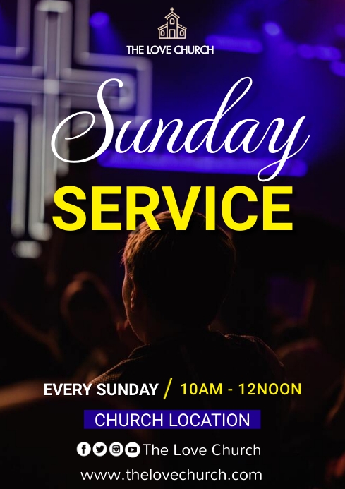 Sunday service Template | PosterMyWall