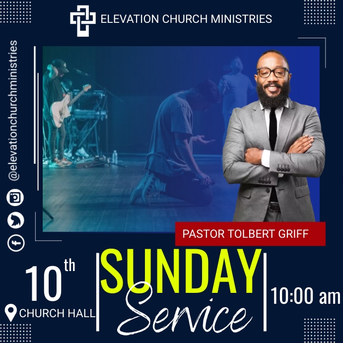 SUNDAY SERVICE Template | PosterMyWall