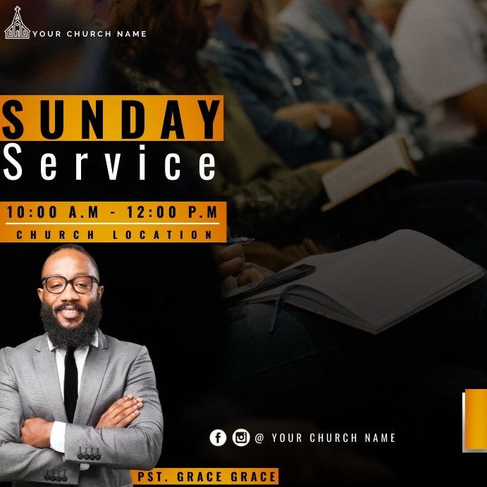 Copy of Sunday Service | PosterMyWall