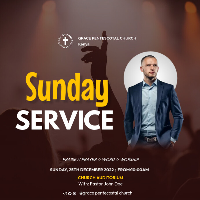sunday service Template | PosterMyWall