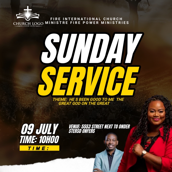 sunday service Template | PosterMyWall