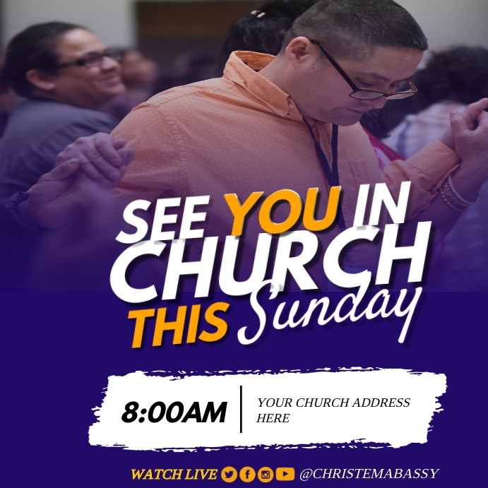 SUNDAY SERVICE Template | PosterMyWall
