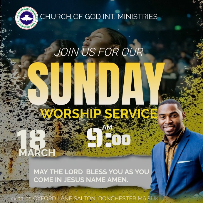 SUNDAY SERVICE Template | PosterMyWall