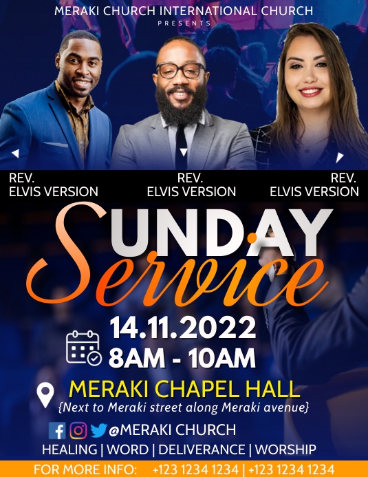 Sunday Service Template | PosterMyWall