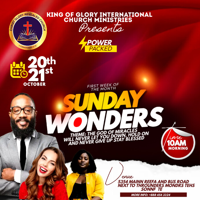 Copy of Sunday service | PosterMyWall