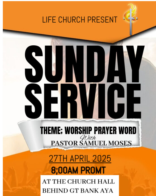 Copy of SUNDAY SERVICE | PosterMyWall