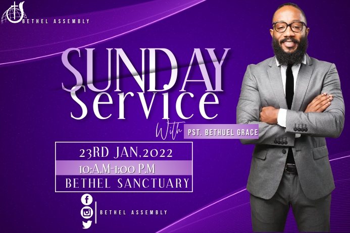 Sunday service Template | PosterMyWall
