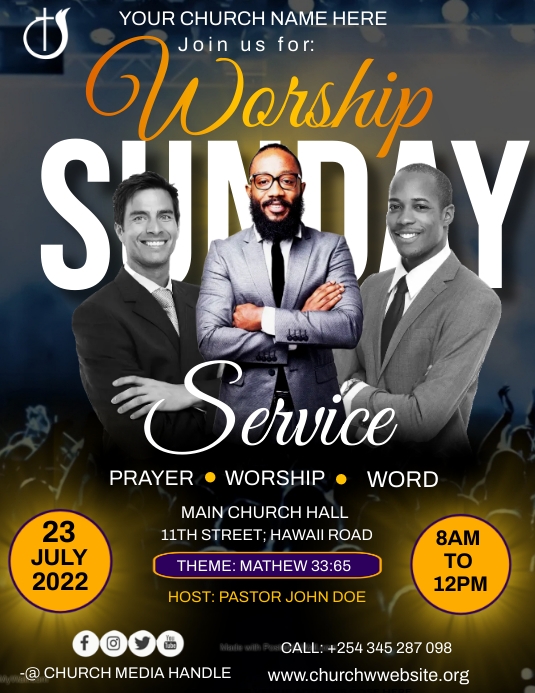 sunday service Template | PosterMyWall