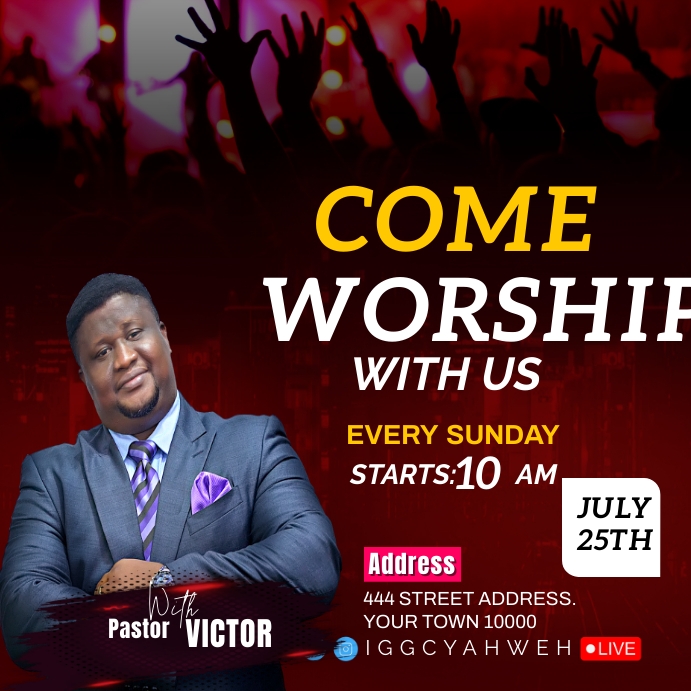 Copy of SUNDAY SERVICE | PosterMyWall