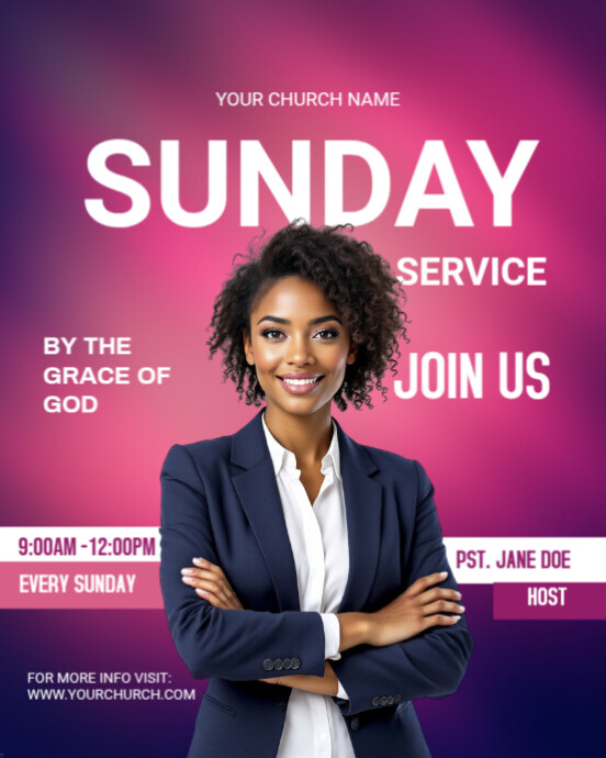 Sunday Service Template | PosterMyWall