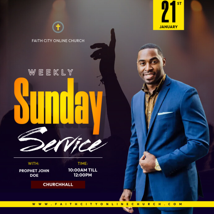 sunday service Template | PosterMyWall