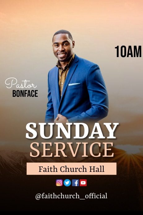 Sunday service Template | PosterMyWall