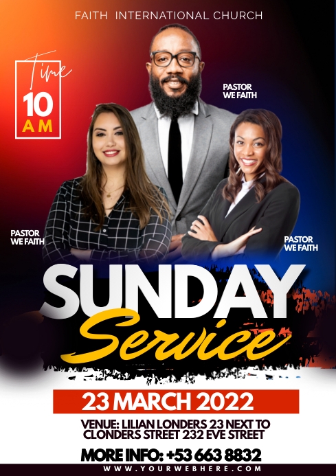 Sunday service Template | PosterMyWall