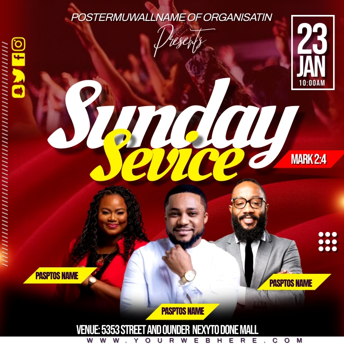 sunday service Template | PosterMyWall