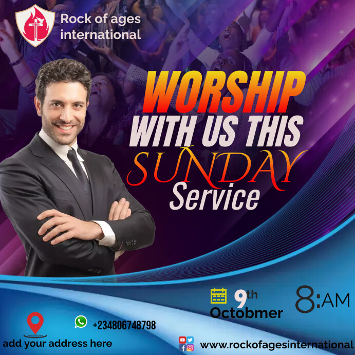 Modèle SUNDAY SERVICE | PosterMyWall