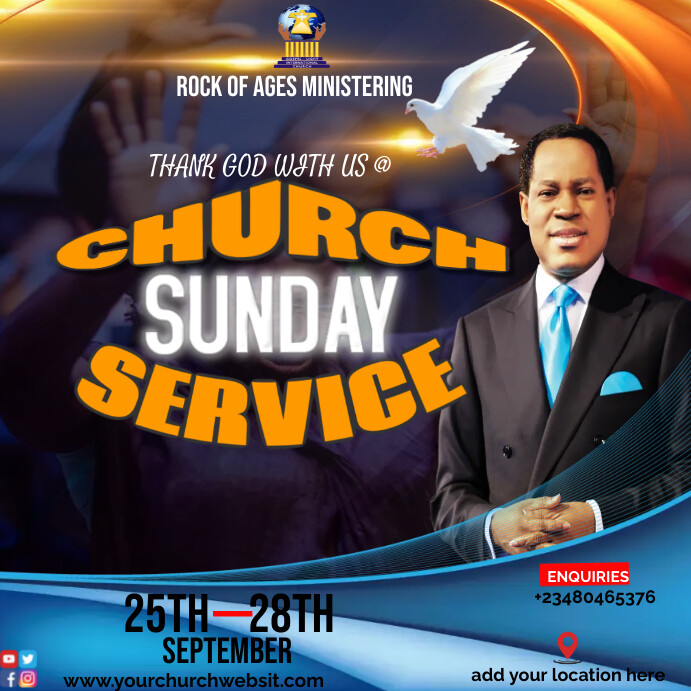 Modèle sunday service | PosterMyWall